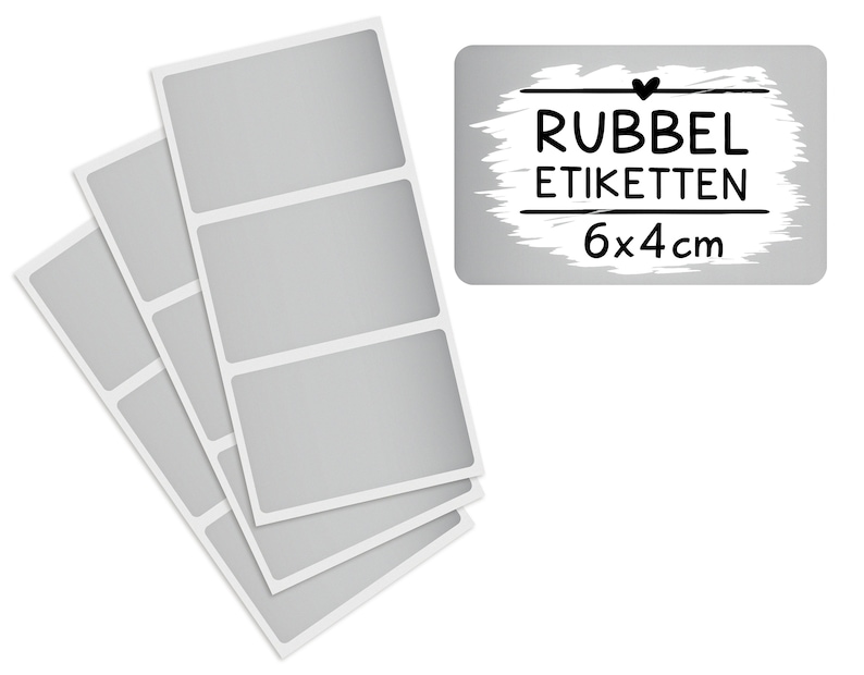 50 Scratch-off Labels, Silver, 6 X 4 Cm - Scratch off Stickers - Etsy