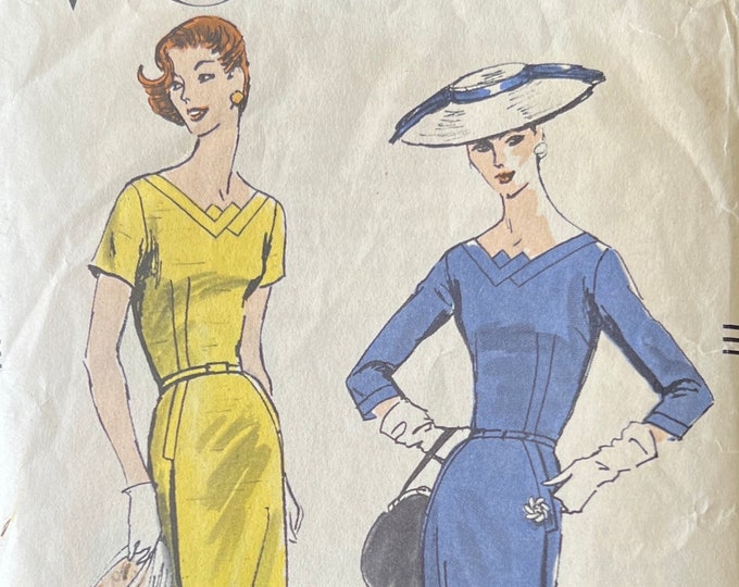 1956 Vintage Vogue Dress. Printed Pattern #8832. Size 14 - Etsy
