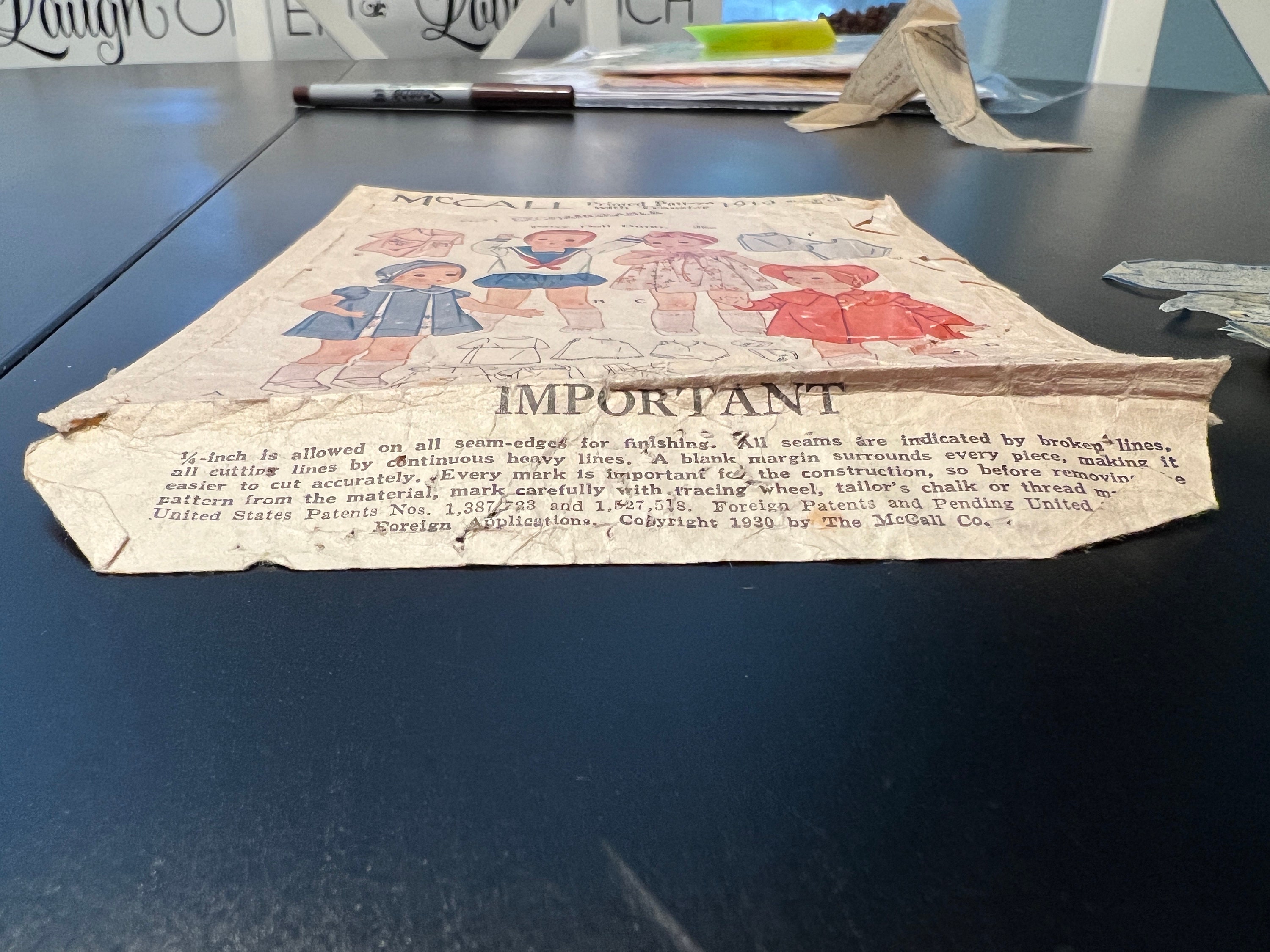 1931 / Mccall Pattern 1919 / Patsy Dolly Outfits / Partial Pattern - Etsy