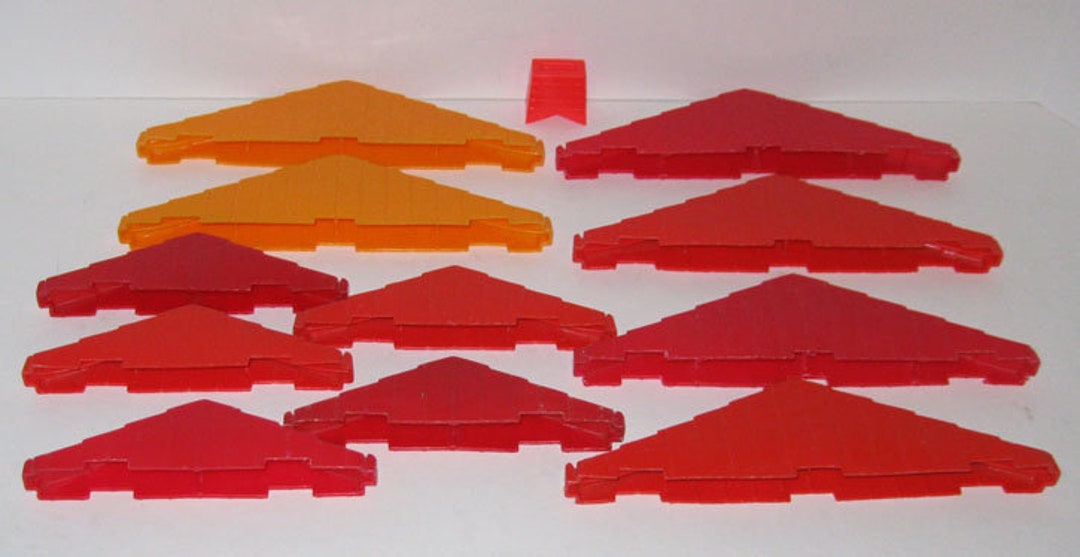 11 Vintage Lincoln Log Plastic Roof Trusses Gables Chimney - Etsy