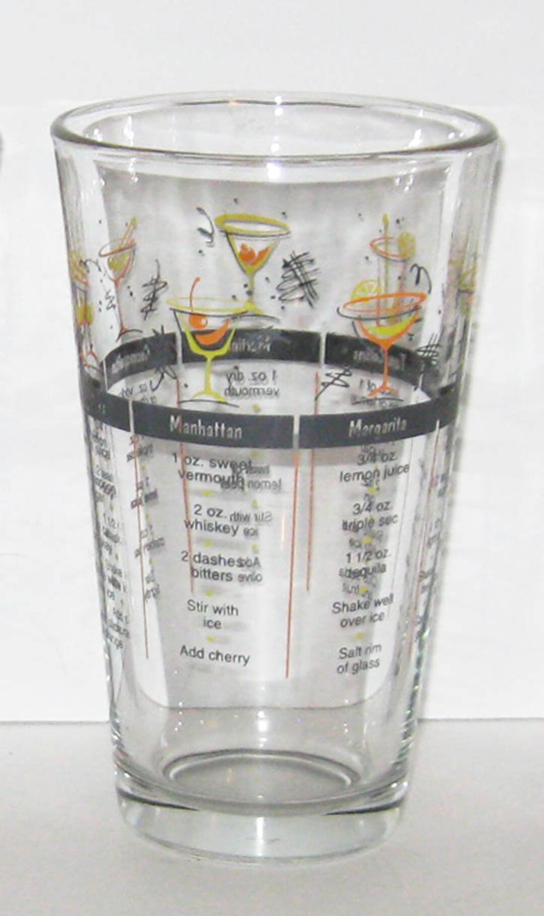 Libbey Clear 6 Cocktail Drink Mixer Shaker W/recipes - Etsy