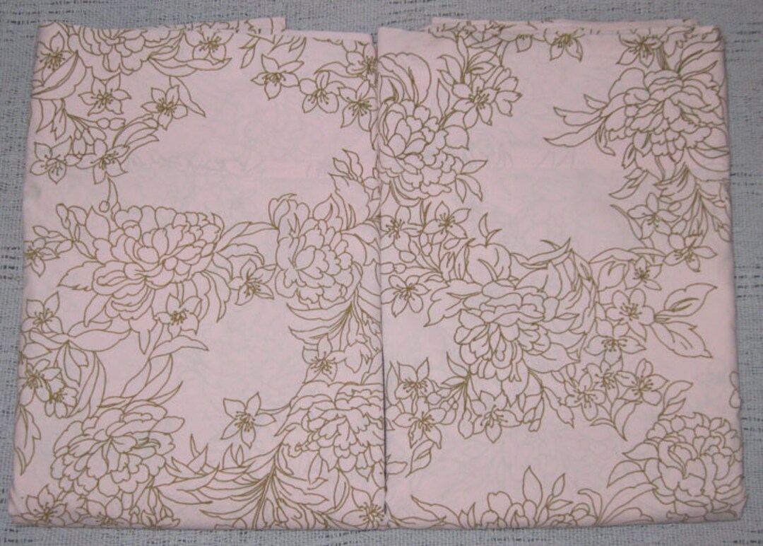 Pair of Carlin Rose Tracery Pink Sheets Twin Flat Extra Long - Etsy