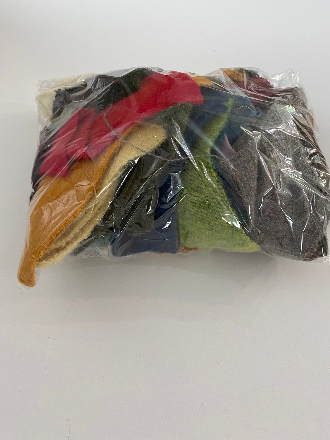 FELTED WOOL SCRAPS Grab Bag (5 Ounce Bag) for Appliqué, Needle Felting ...