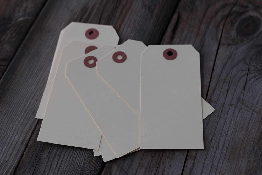 50 large manila shipping tags 4 3/4 x 2 3/8 blank | Etsy