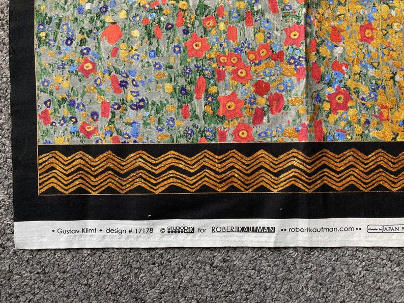 Gustav Klimt "the Kiss" 100% Cotton Quilting Panel - Etsy