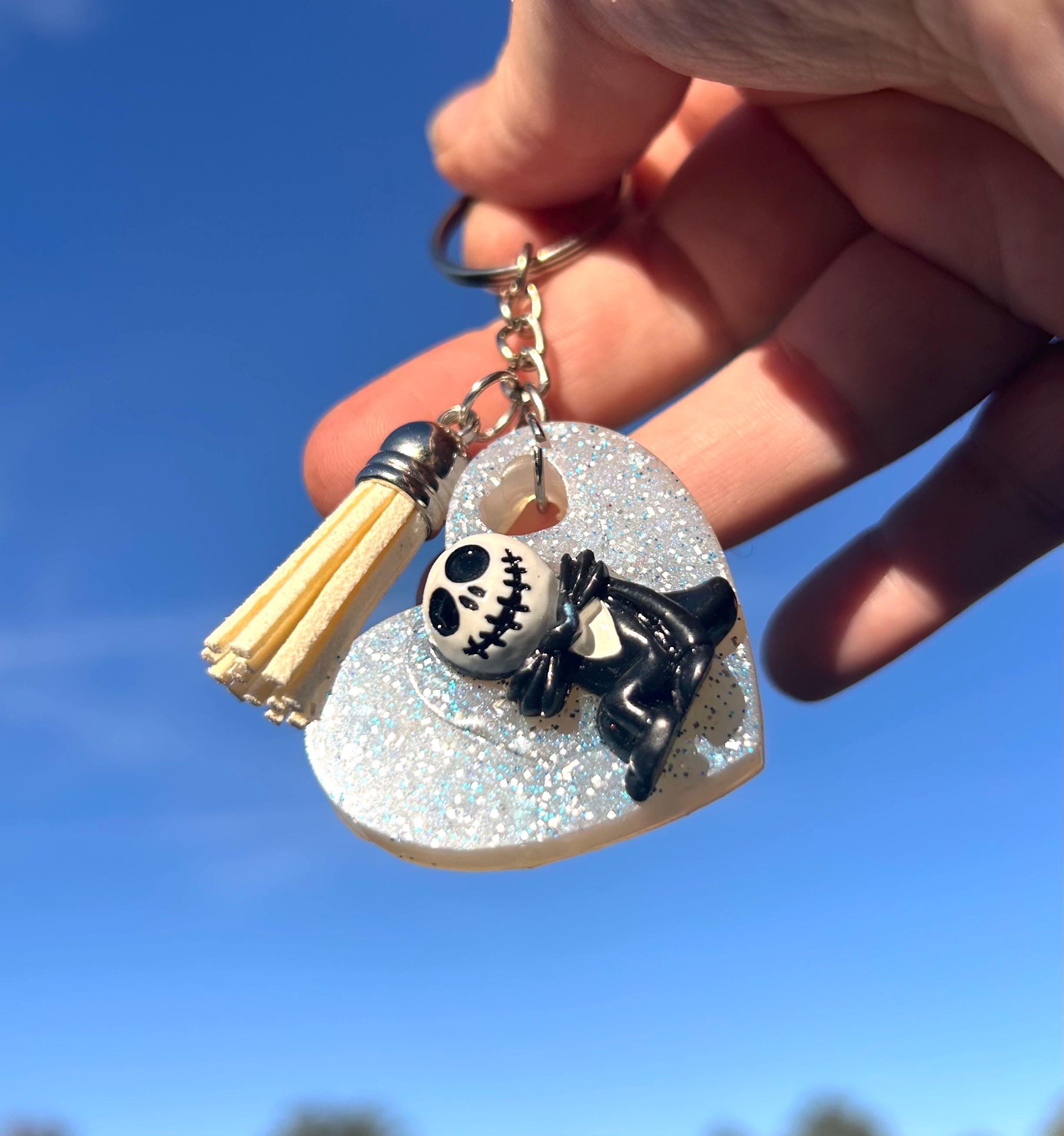 Disney Nightmare Before Christmas Handmade Heart Resin Keychain ...