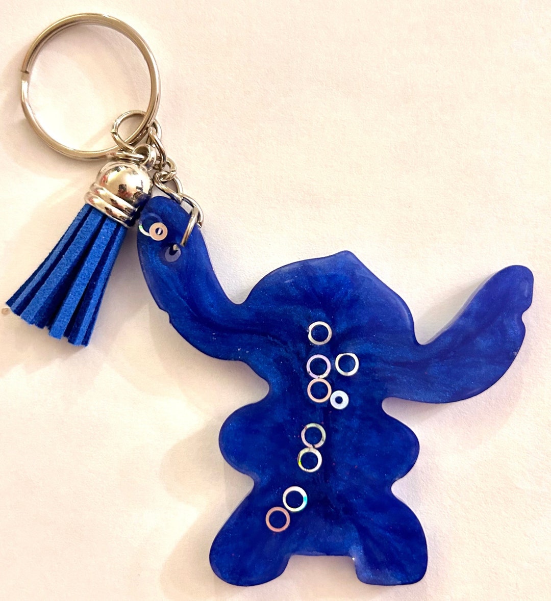 Disneys Lilo and Stitch Handmade Resin Stitch Silhouette Keychain ...