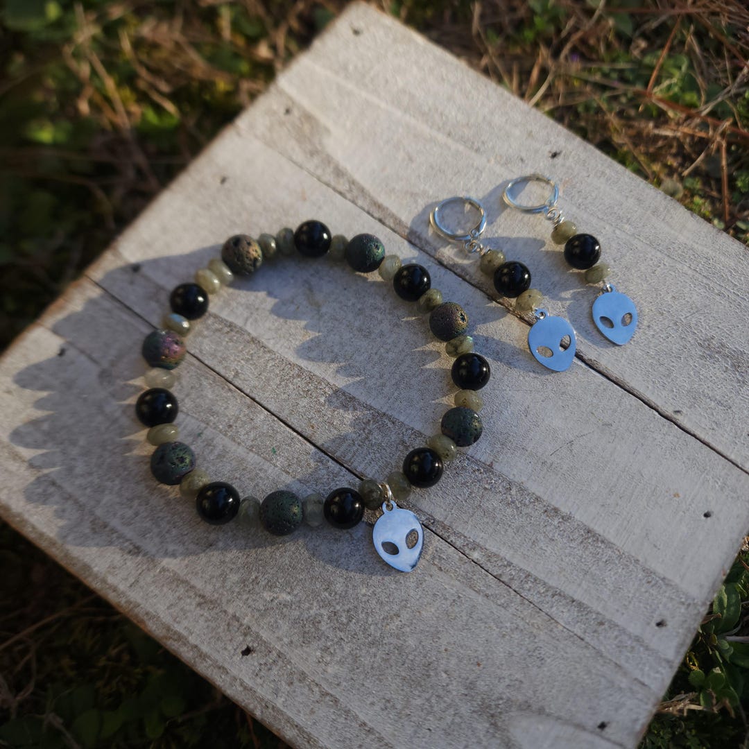 Protected Starseed Jewelry Set With Labradorite X Onyx Diffuser Jewelry ...