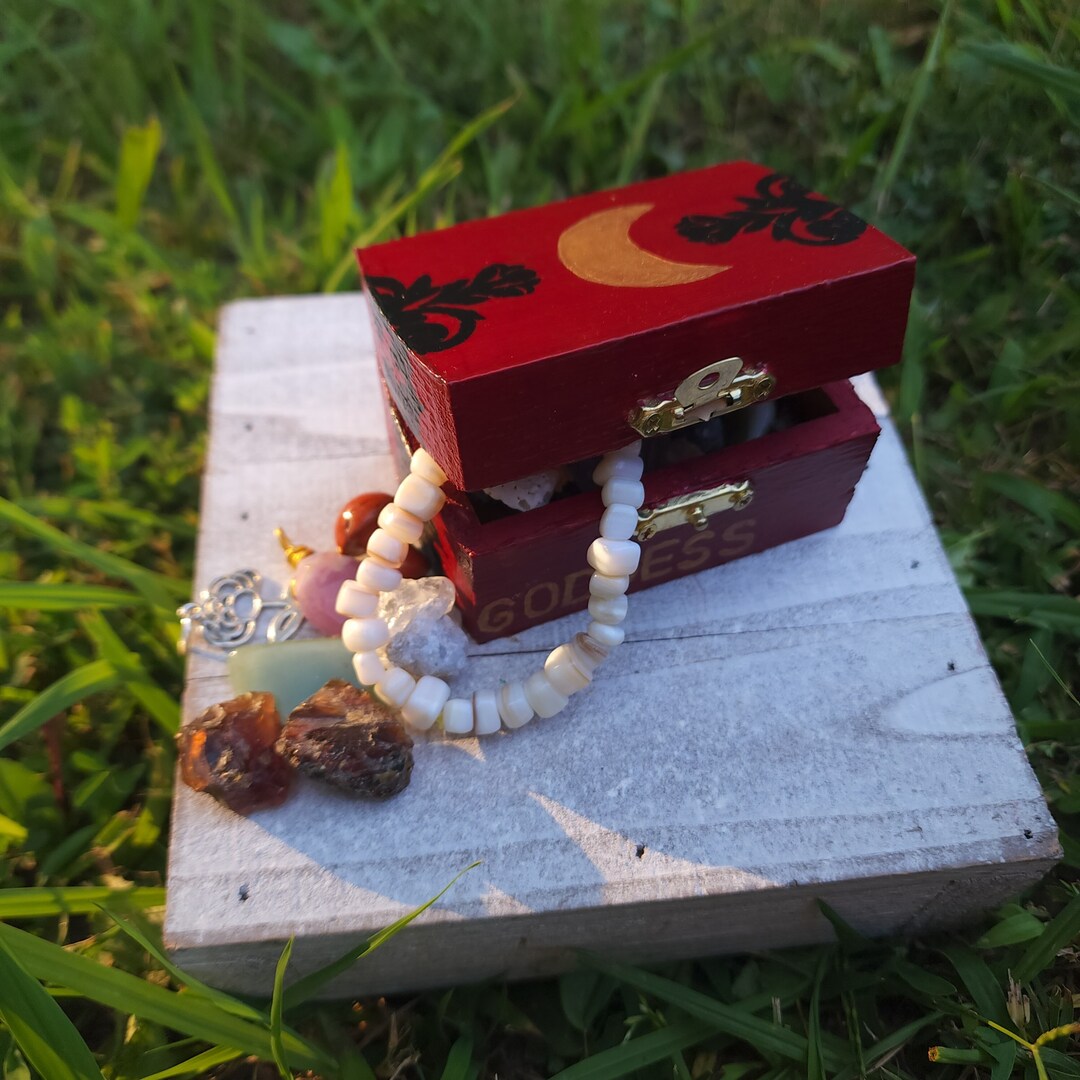 Empowered Moon Trinket Box - Crystal Confetti Filled - **clearance Item ...