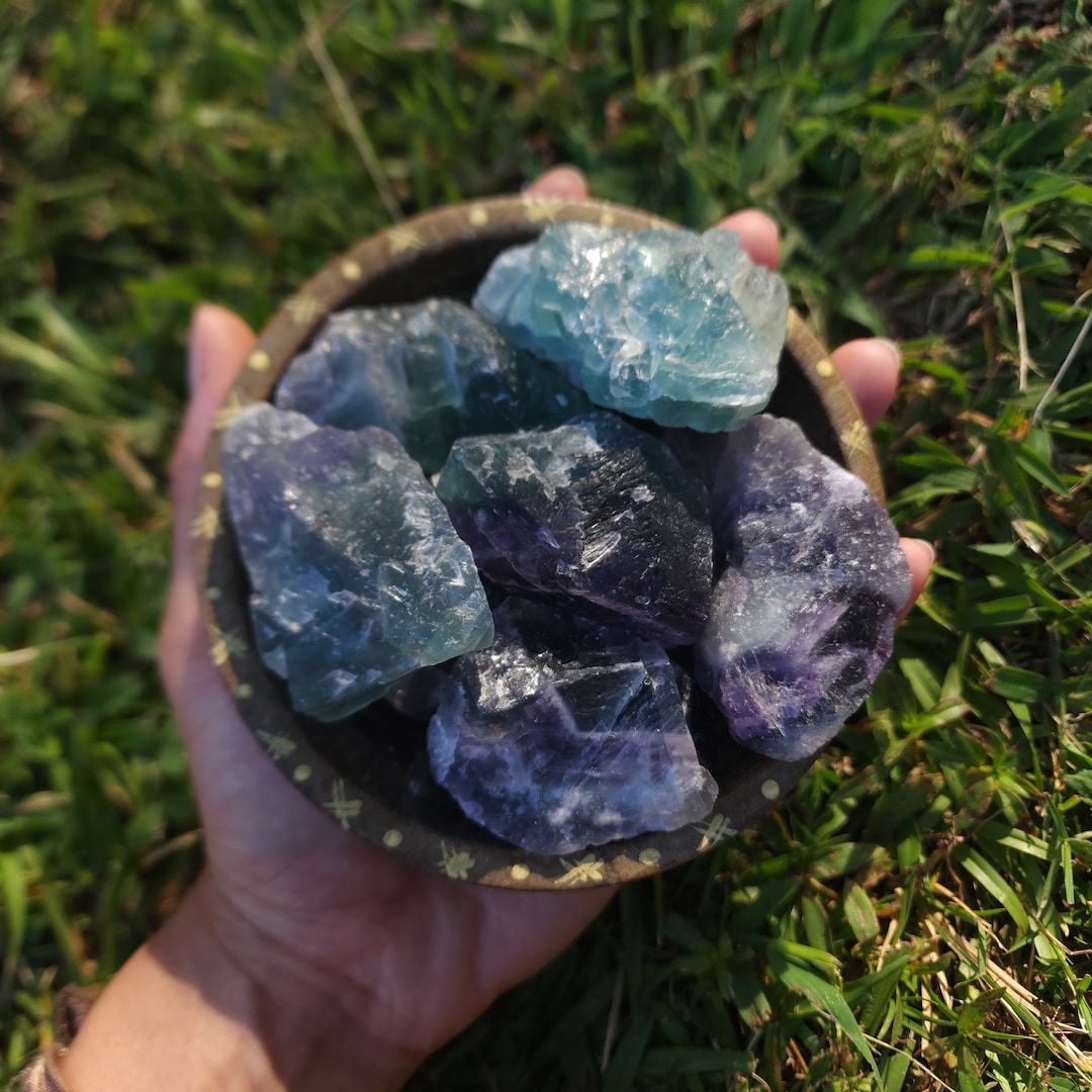 Rainbow Fluorite - Natural Colorful Fluorite - Etsy