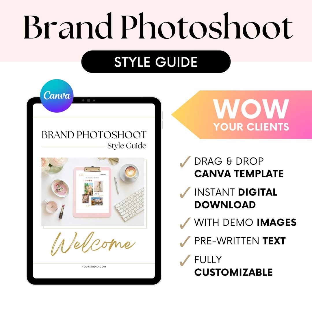 Branding Style Guide for Photographer Brand Welcome Guide Template ...