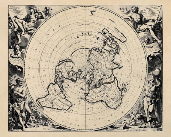 Carte Du Globe Plat