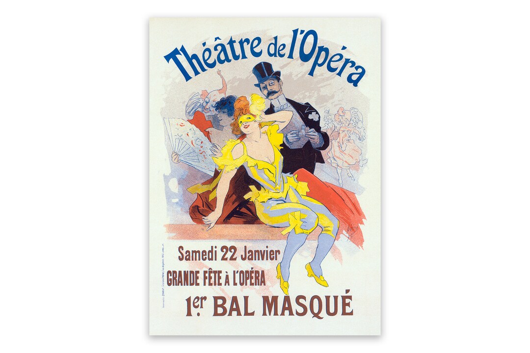 French Opera Theater Advertising Poster by Jules Cheret, Belle Époque ...