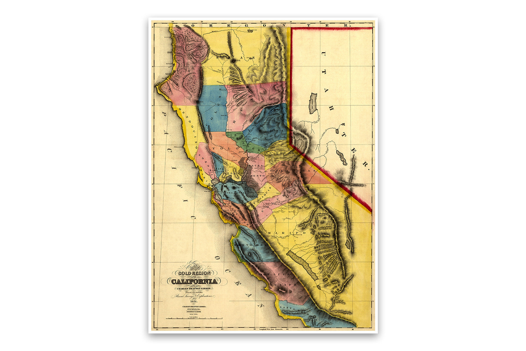 California Gold Rush Map