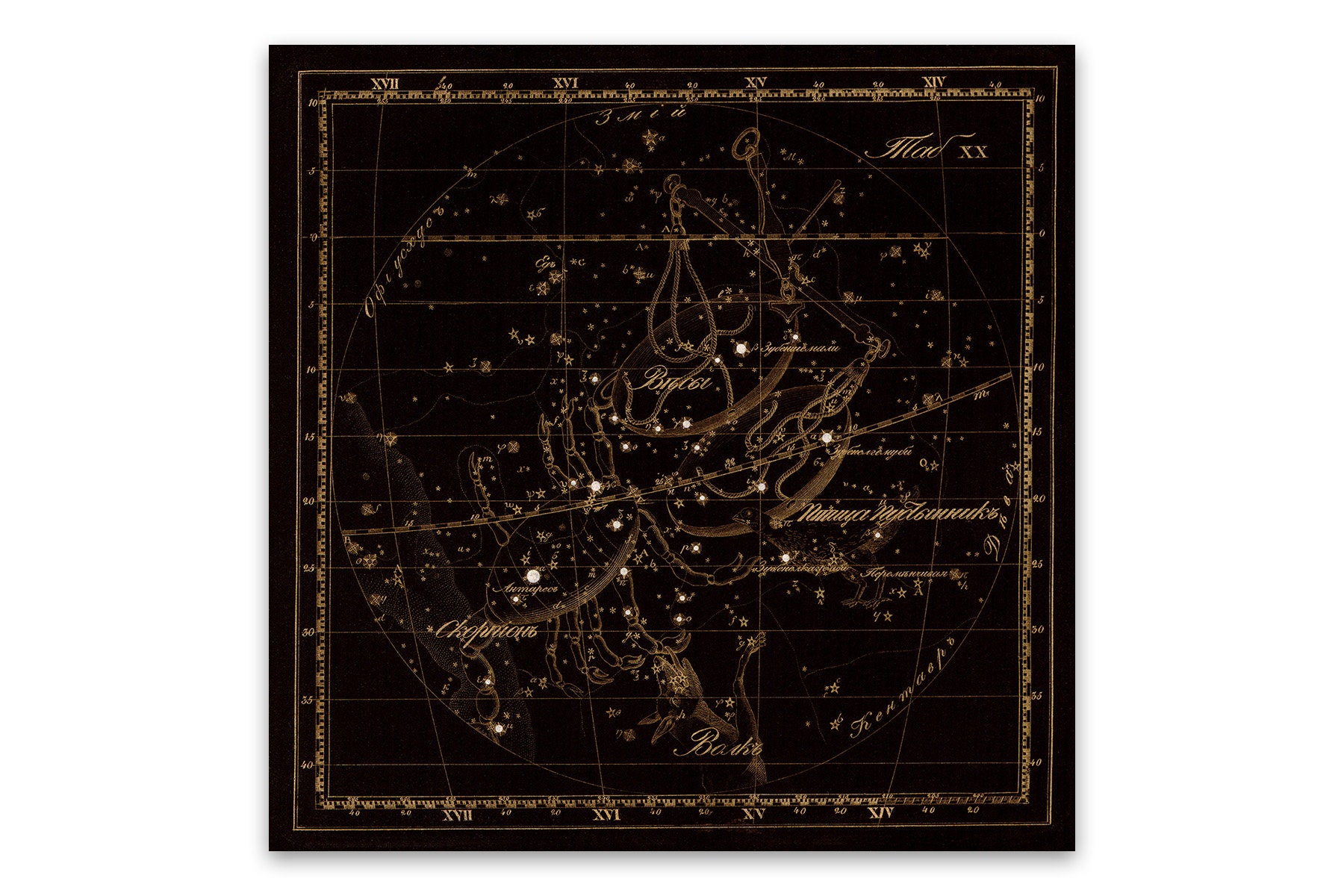 Libra Constellation Map
