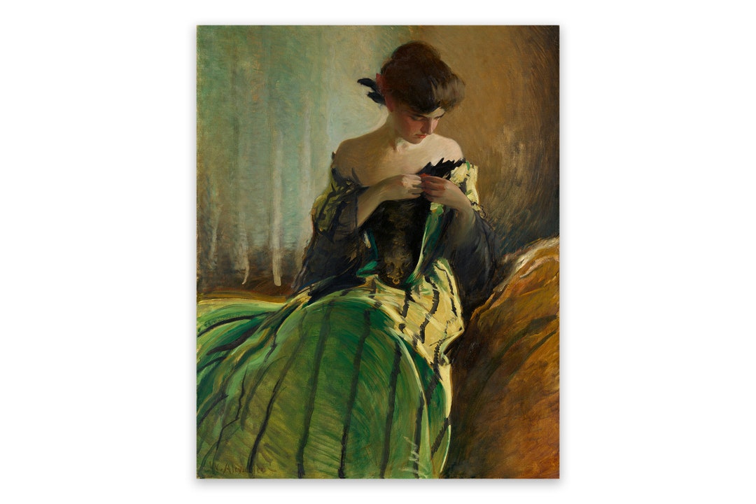 John White Alexander Print: Victorian Woman Portrait Art Reproduction ...