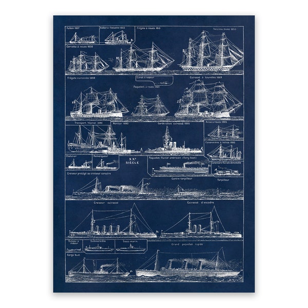 Sailing Ship Diagram - Etsy