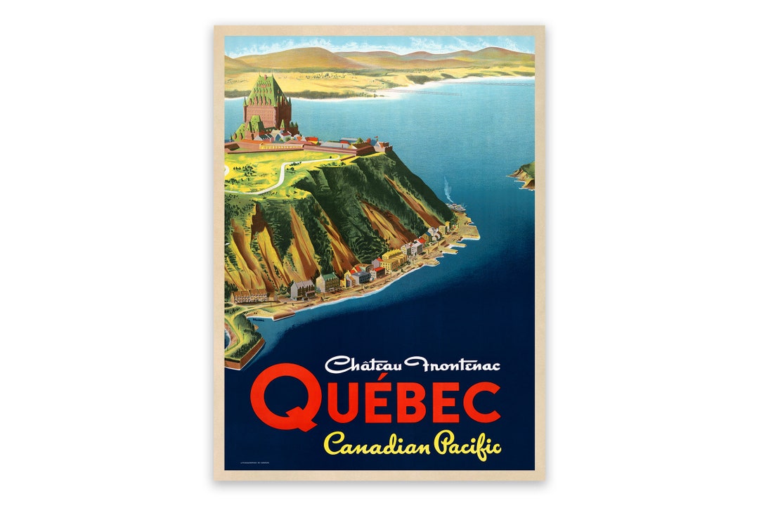 Quebec Travel Poster, Premium Vintage Style Reproduction Print - Etsy