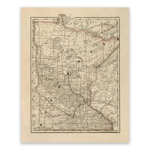 Minnesota Rivers Map Svg - Etsy