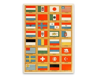 Flags of the World Art Print World Country Flags Poster - Etsy