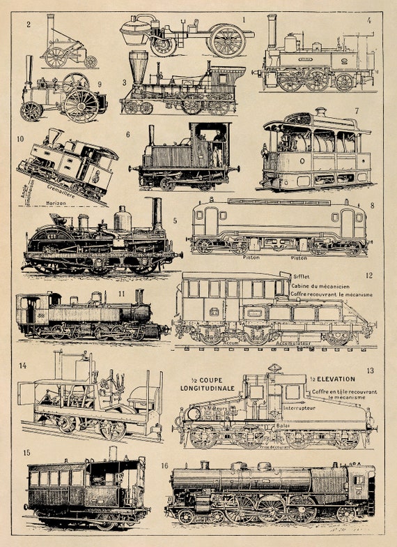 Heisler Locomotive Drawings