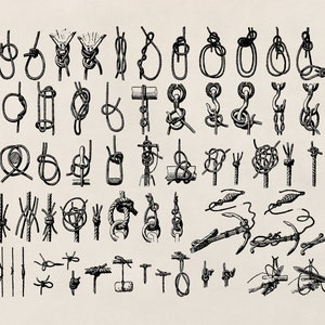 Nautical Knots Poster, Old Boating and Sailing Knot Chart, Premium ...