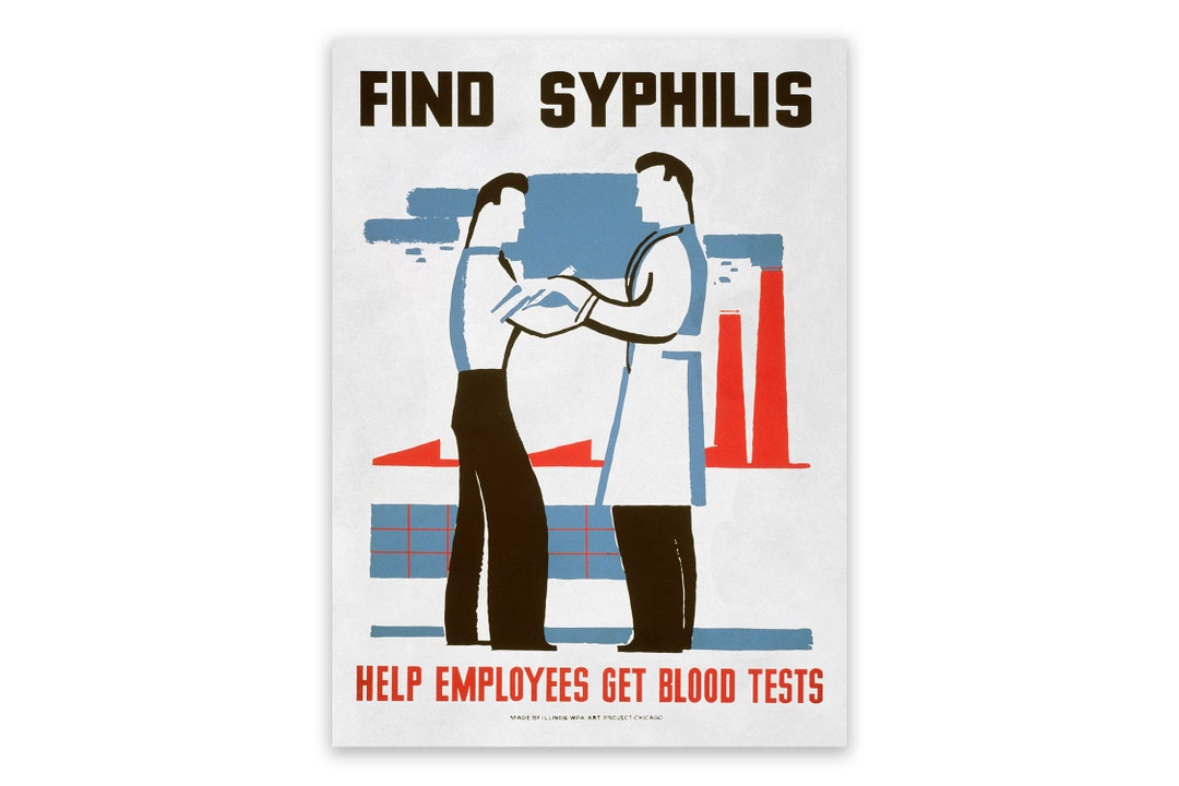 Syphilis Healthcare WPA Poster, Vintage Style Reproduction Print - Etsy