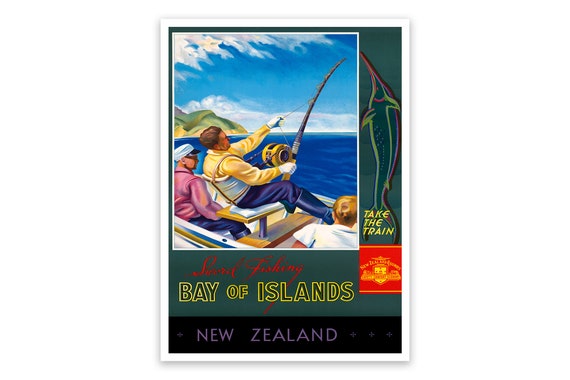 Bay OF Islands New Zealand Travel Poster - Etsy