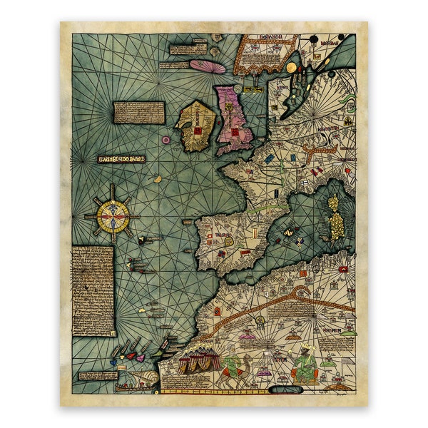 Medieval Europe Map - Etsy