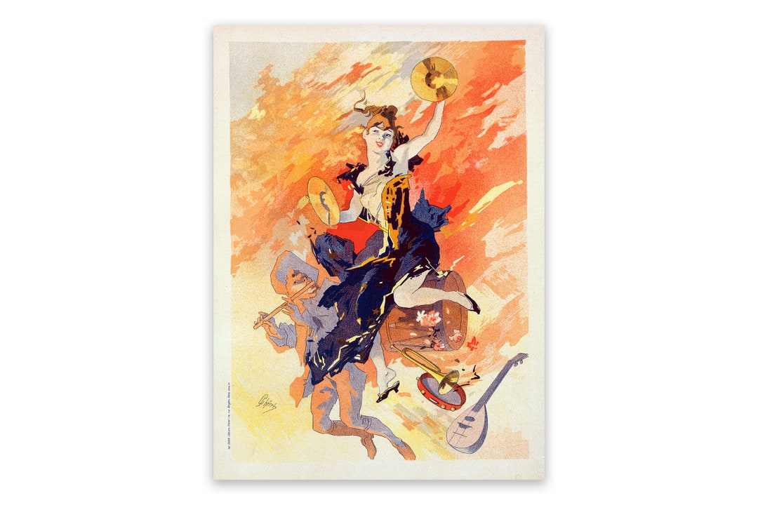 La Musique French Theater Poster by Jules Cheret, Belle Époque Artwork ...