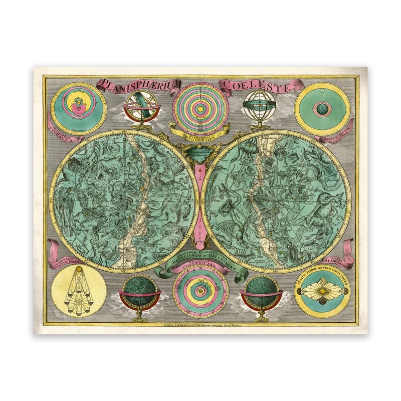 Antique Star Chart - Etsy