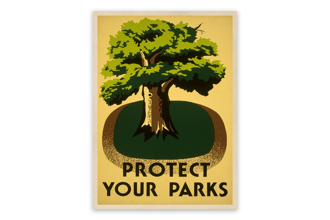 Park Preservation WPA Poster, Vintage Style Reproduction Print - Etsy