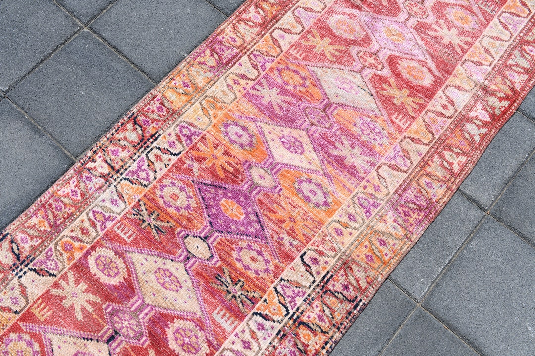 2x9 VINTAGE RUNNER RUG 2x9 Rug 2x9 Runner Rug,runner Rug,2x9 Wool ...