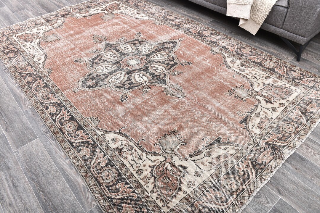 6x10 VINTAGE TURKISH RUG, 6x10 Vintage Rug, 6x10 Rug, Handmade Wool Rug ...
