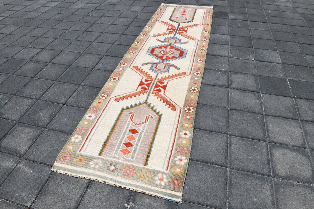 3x11 Turkish Vintage Runner Rug,3x11 Rug,3x11 Runner,vintage Runner ...