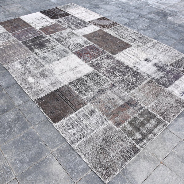 Gray Patchwork Rug - Etsy