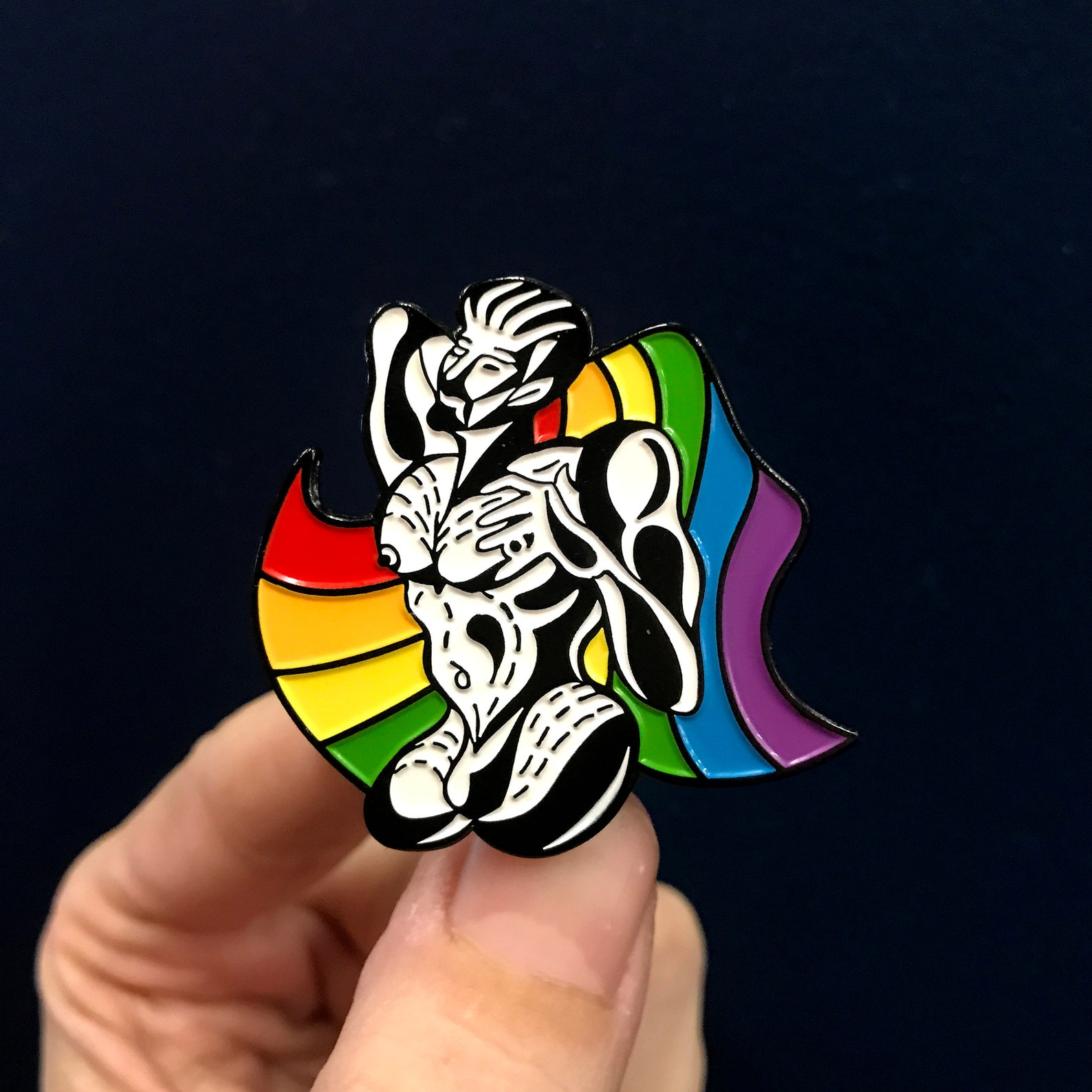 Feeling My Pride Rainbow Flag Enamel Pin Etsy