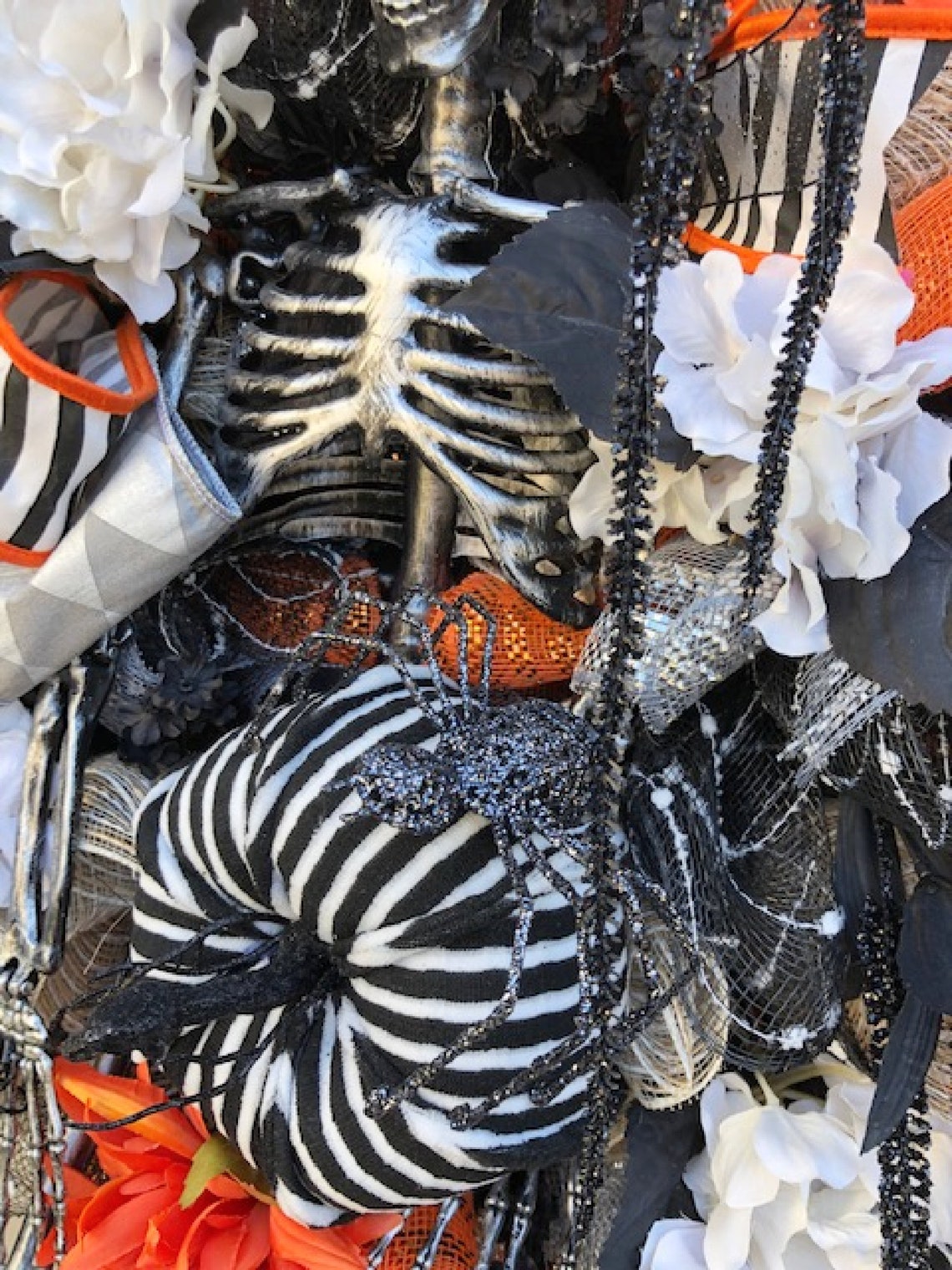 Skeleton Wreath Halloween Skeleton Wreath Fall Wreath - Etsy