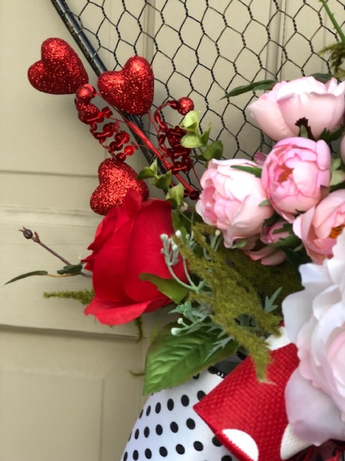 Valentine Heart Wreath Valentine Decor Valentine Wall | Etsy