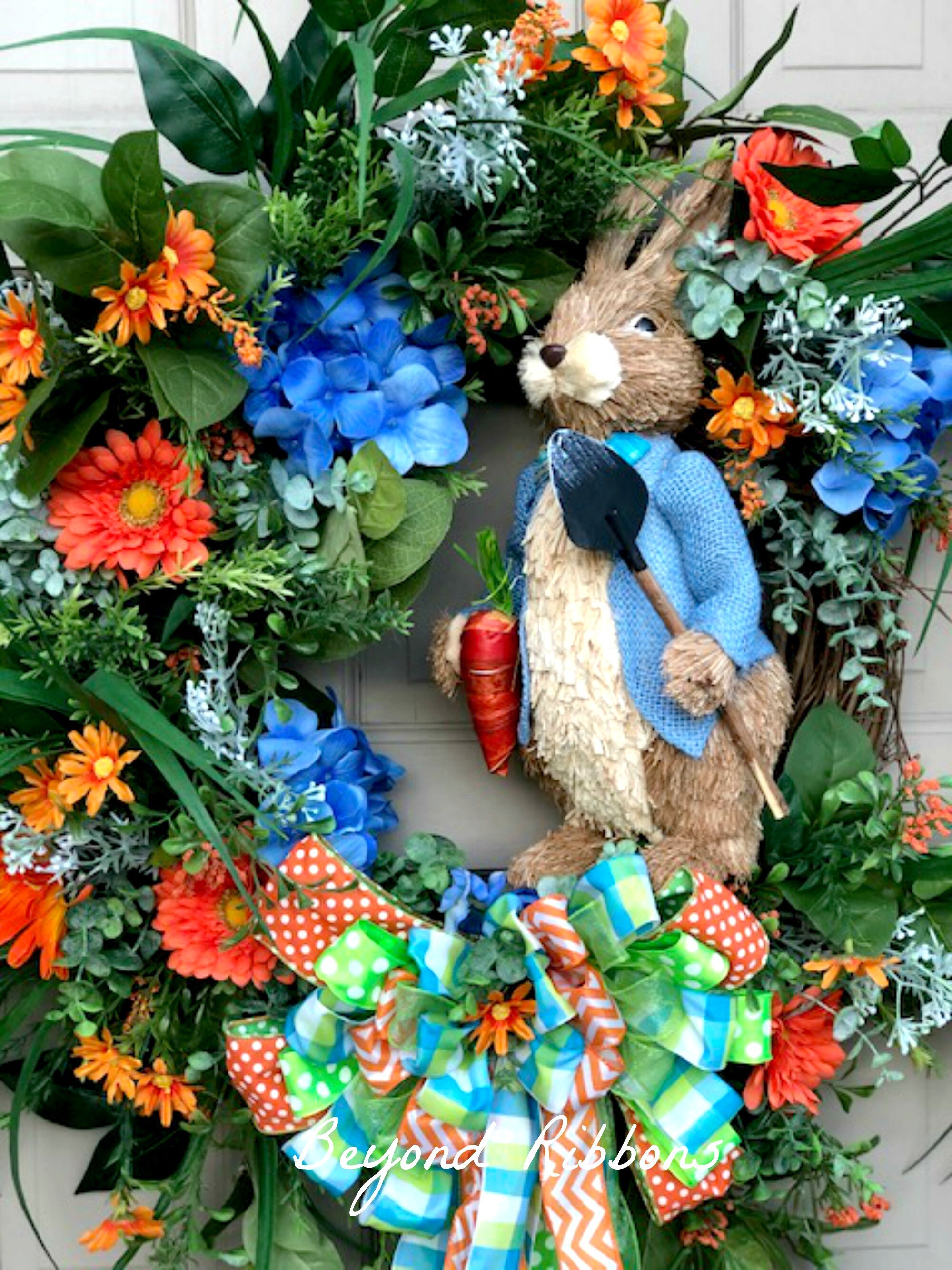 Easter Grapevine Wreath Bunny Wreath Floral Wreath Easter | Etsy