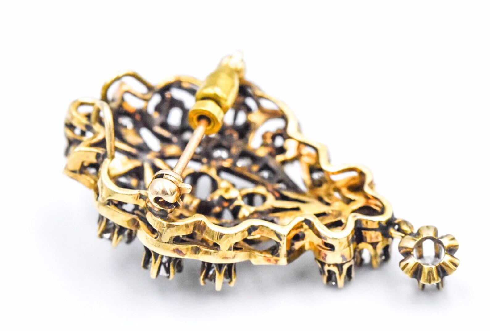 Victorian Pendant Pin With 1.50 Carats of Diamonds in 14k Gold - Etsy