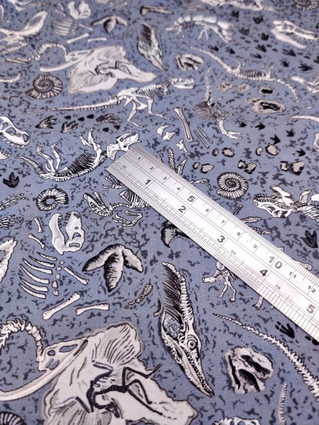 Fossils Fabric, Nutex Lost World, Dinosaur Fabric, Paleontologist's ...