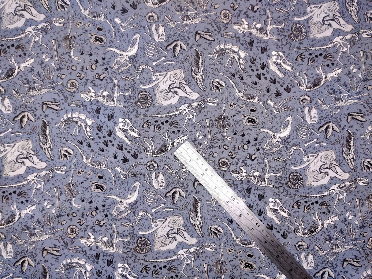 Fossils Fabric Nutex Lost World Dinosaur Fabric - Etsy
