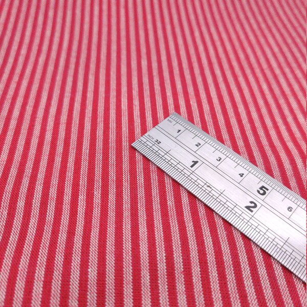 Red Striped Fabric - Etsy
