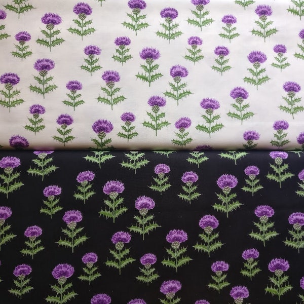 Scottish Thistle Fabric - Etsy