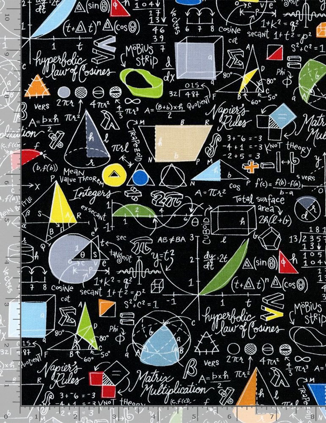 Maths Equations Cotton Patchwork Fabric, Timeless Treasures, 44 Wide ...