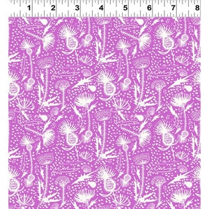 Thistle Patch Cotton Patchwork Fabric, Scottish Themed Fabric by ...