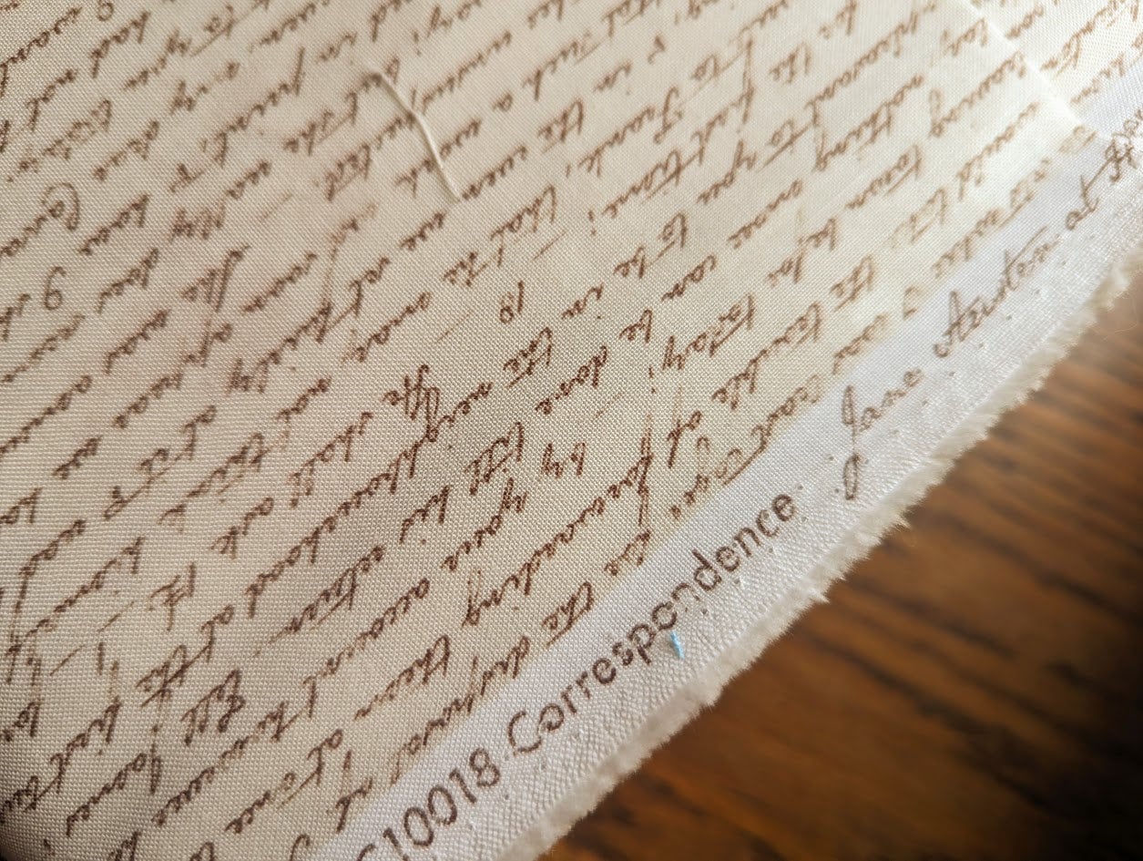 Riley Blake "jane Austen at Home" Collection "correspondence" Jane ...