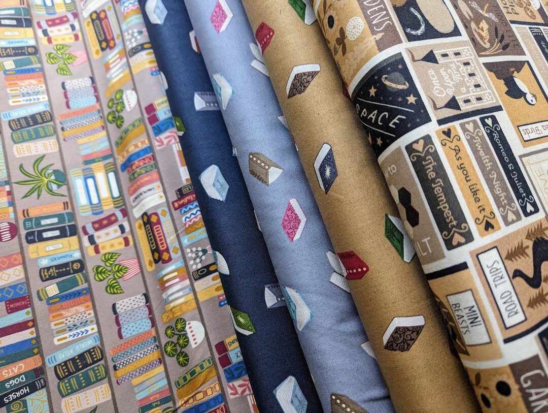 Lewis and Irene "bookworm" Craft Cotton Patchwork Fabric Bookshelves ...