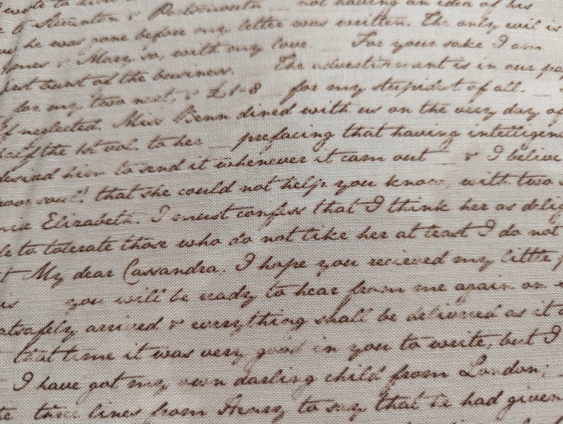 Riley Blake "jane Austen at Home" Collection "correspondence" Jane ...
